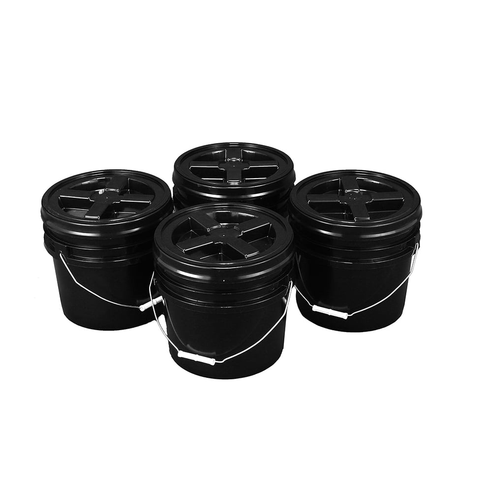 3.5 Gallon Premium Plastic Bucket with Seal Lid and Handle, Sturdy All ...