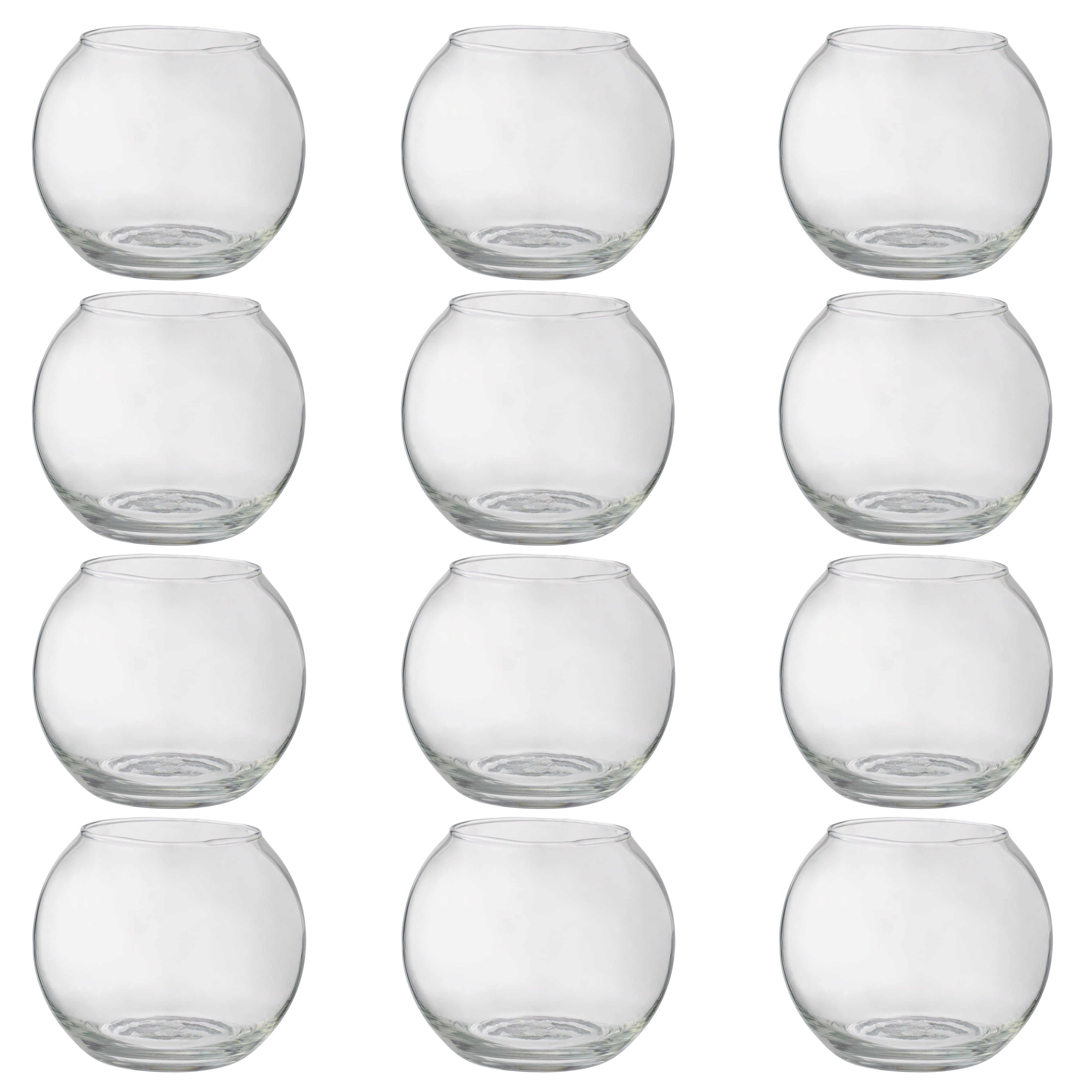 Ashland 3.5'' Glass Rose Bowl - Decorative Round Vase for Votives ...