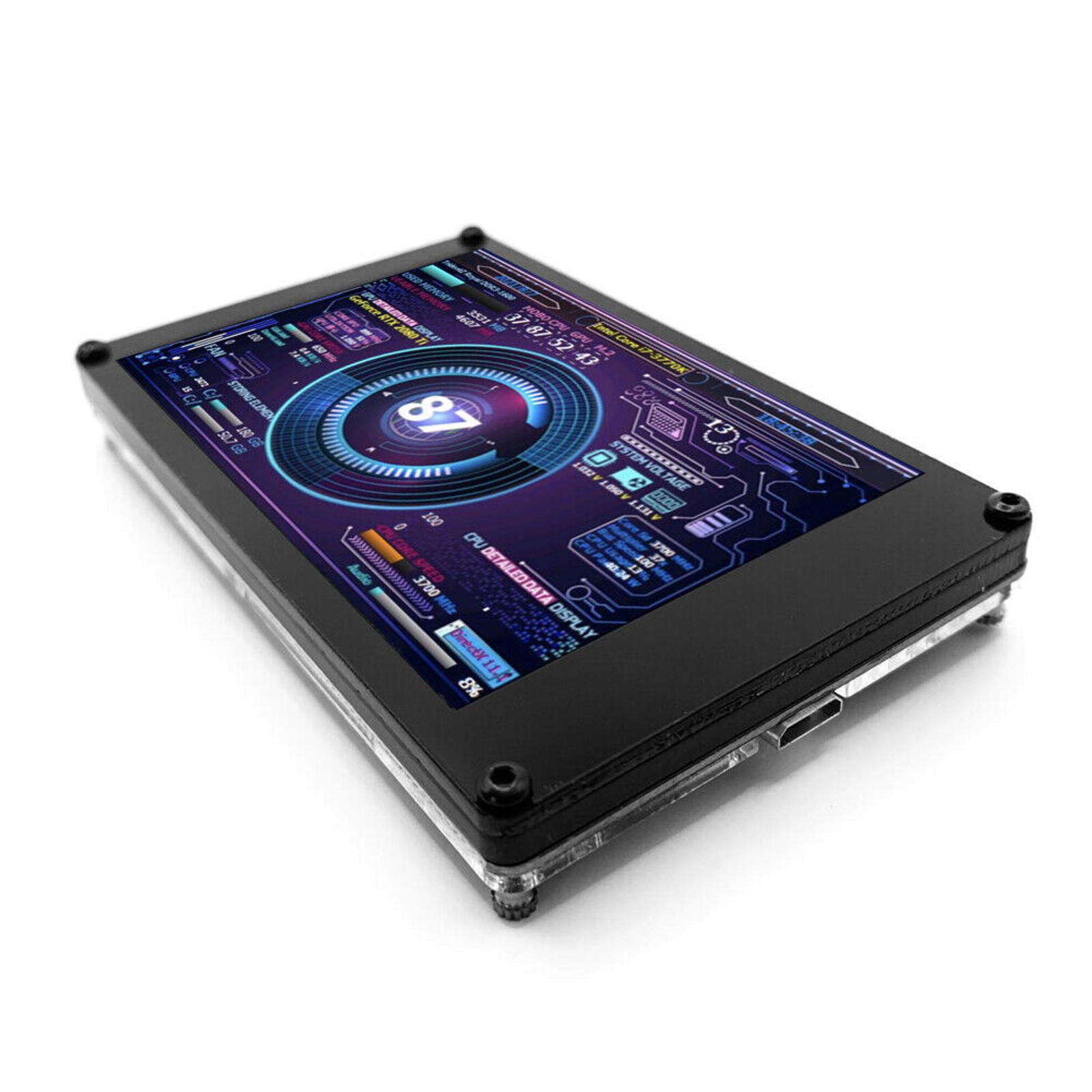 3.5" IPS Dual USB Secondary LED Display Screen AIDA64 Monitor 360° For ...