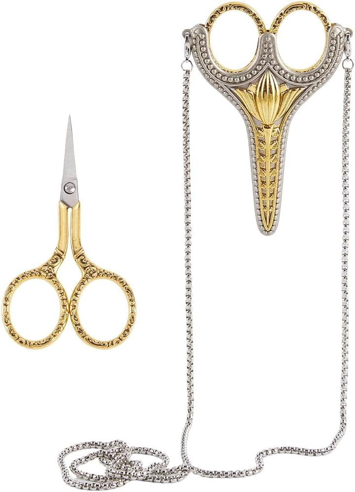 3.5 Inch 1pc Embroidery Scissors Fabric Scissors Golden Chain Vintage ...