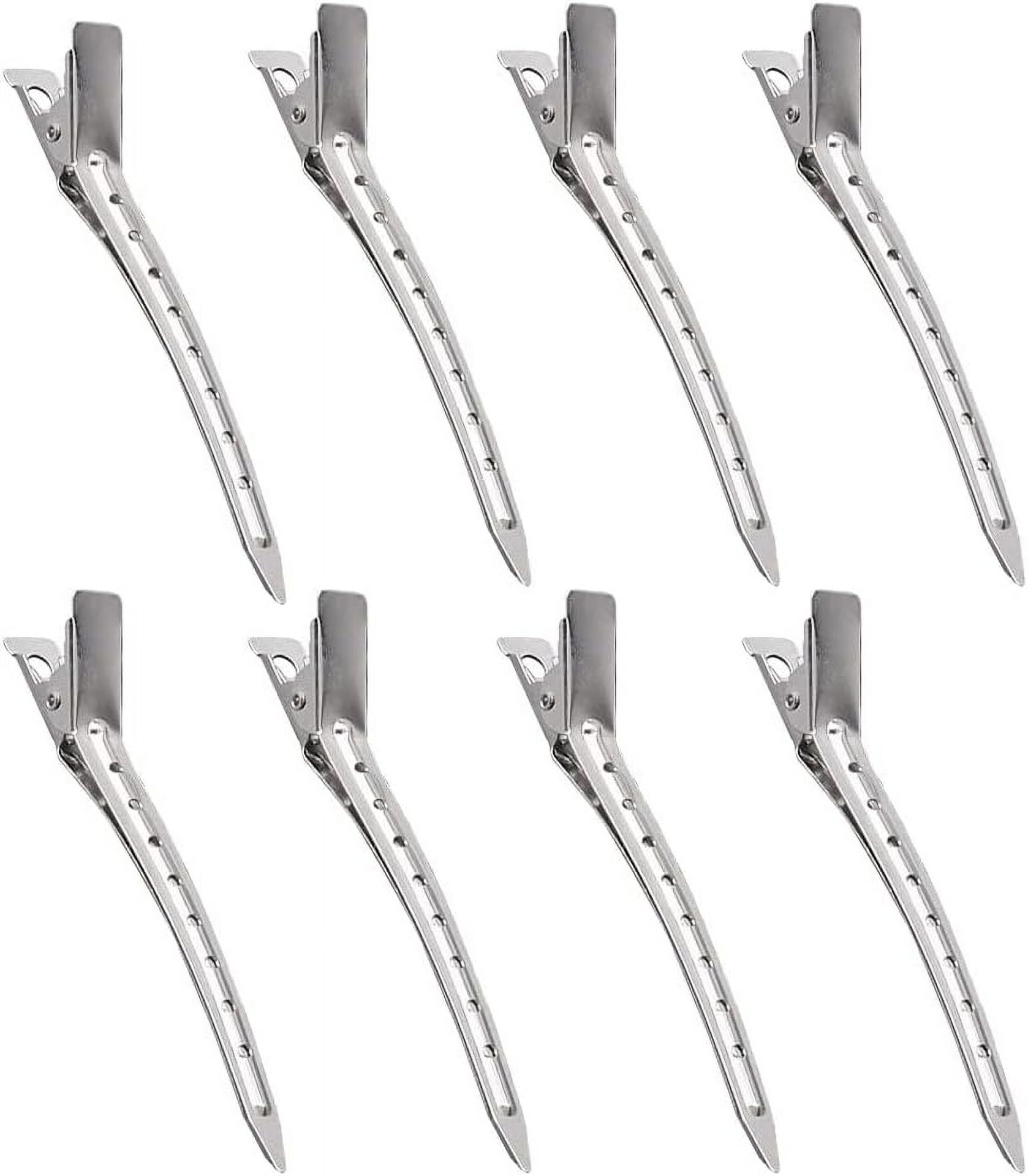 3.5 Inch Duck Bill Hair Clips - Silver Hair Sectioning Clips Metal ...