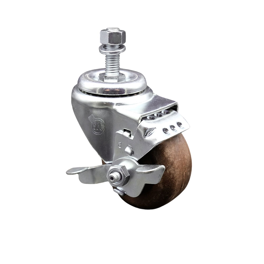 3.5 Inch High Temp Glass Filled Nylon ½ Inch Threaded Stem Caster with ...