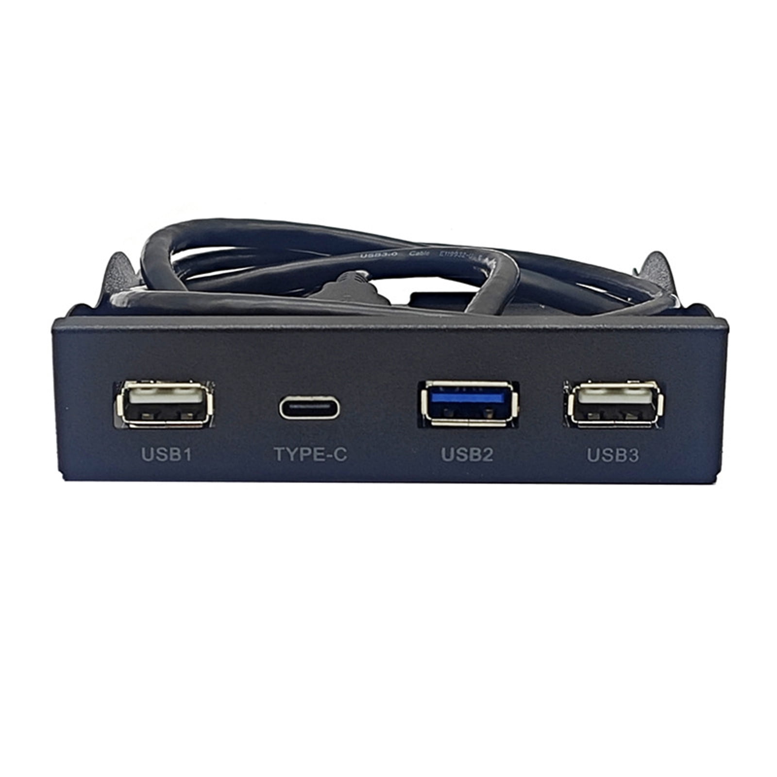 3.5 Inch Hub Splitter 19 Pin to Type C Ports 3.5mm Headphone Jacks ...