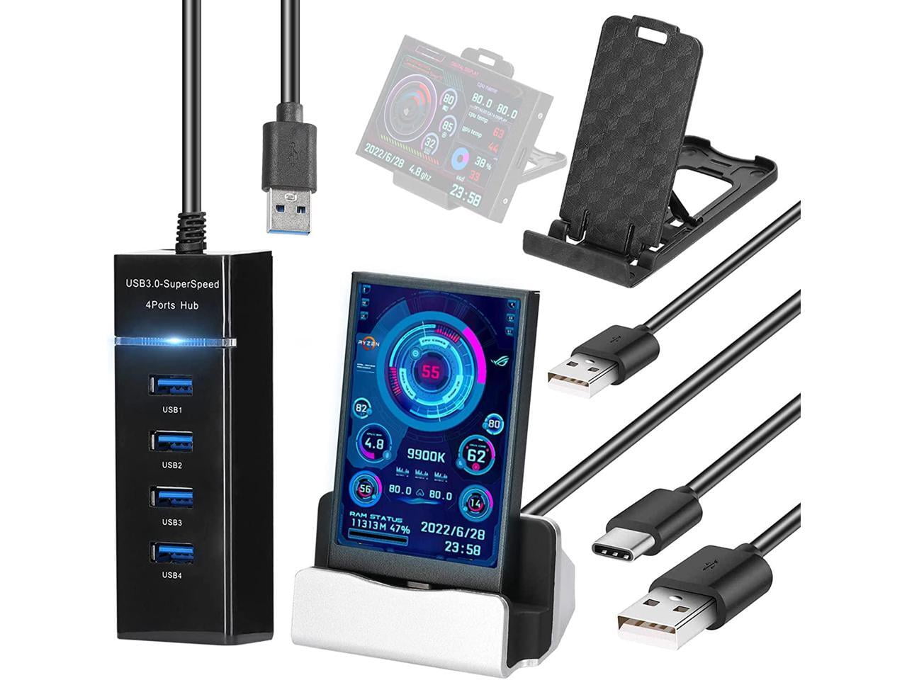 3.5 Inch IPS Display Screen USB Secondary Screen Computers CPU GPU RAM ...