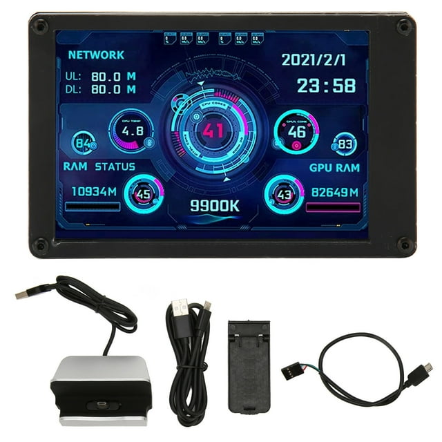 3.5 Inch IPS USB Mini Screen CPU GPU RAM Temperature Data Monitor PC ...