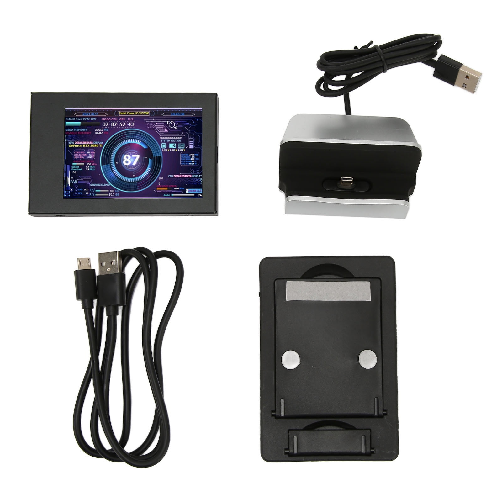 3.5 Inch IPS USB Mini Screen PC CPU RAM Data Temperature Monitor ...