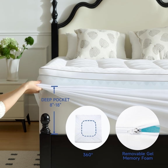 4 Inch Twin XL Mattress Topper - Walmart.com