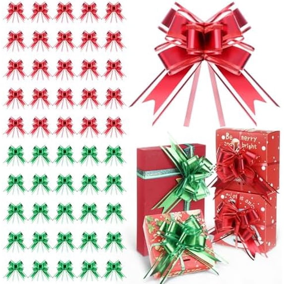 3.5 Inch Mini Pull Bows Gift Christmas Bow Ribbon Wrapping Butterfly ...