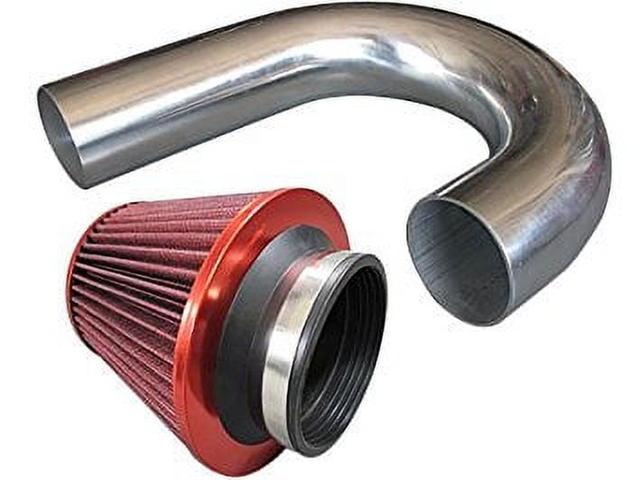 3.5 Inch OD Aluminum Intercooler Pipe 180 Degree J-Bend + Air Filter ...