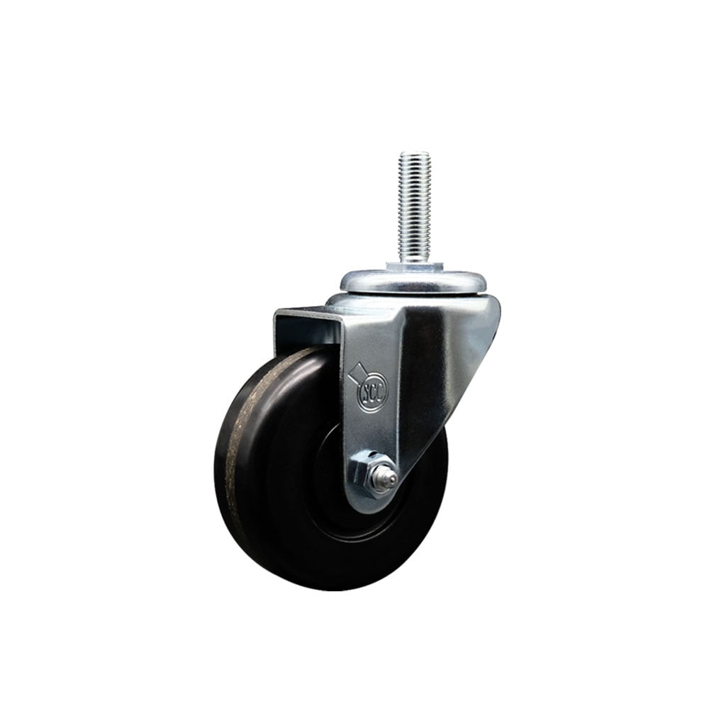 3.5 Inch Phenolic Wheel Swivel 3/4 Inch Threaded Stem Caster Service ...
