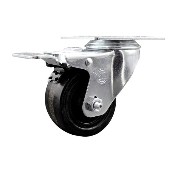 3.5 Inch Phenolic Wheel Swivel Top Plate Caster with Total Lock Brake ...