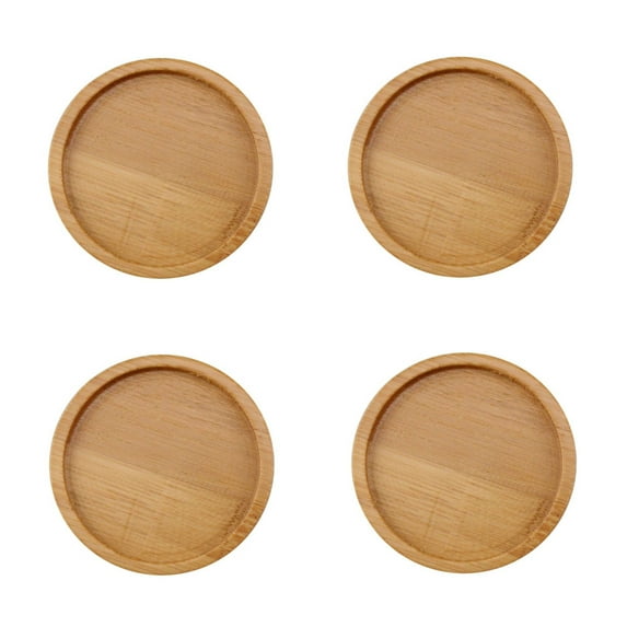 3.5" Inch Planter Pot Bamboo Saucer Round Set of 4, Succulent Pot ...