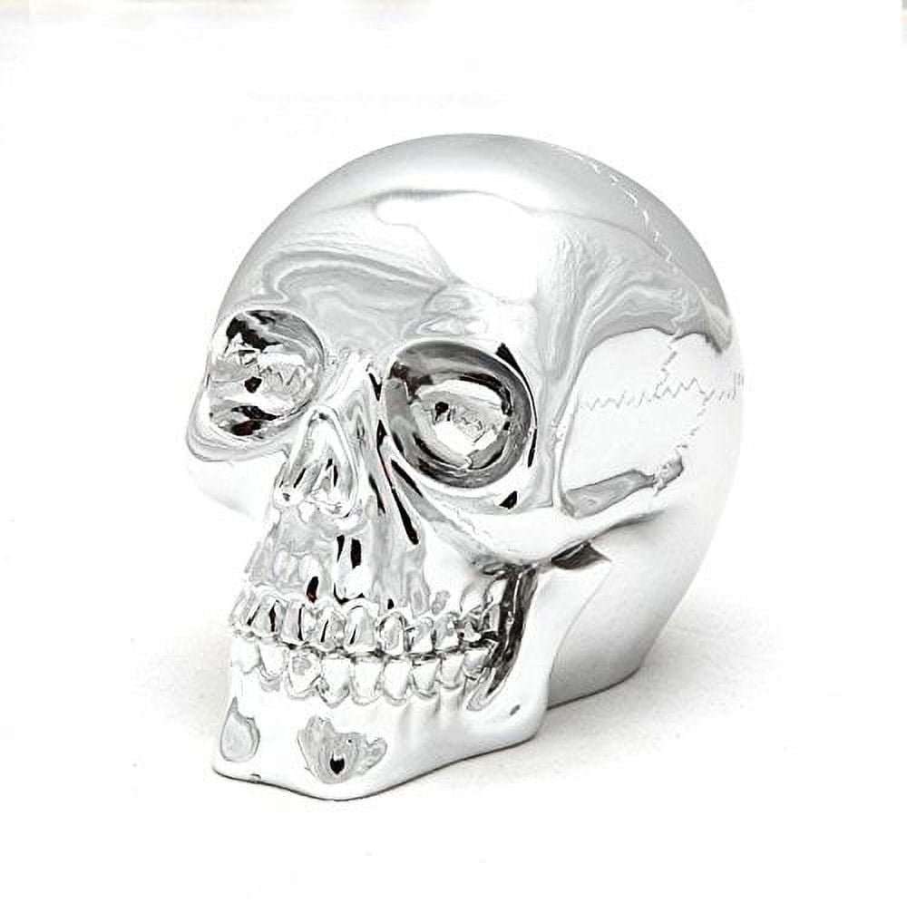3.5 Inch Polished and Electroplated Skull Small Statue Figurine ...