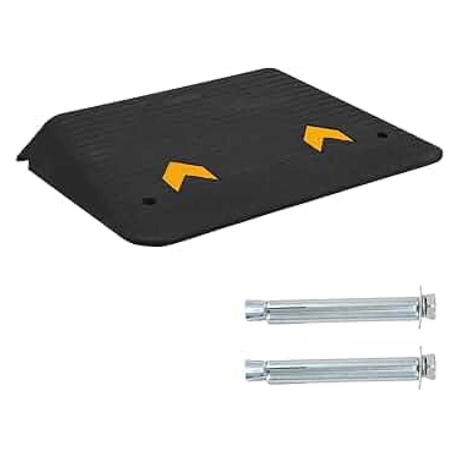 3.5 Inch Raised Rubber Threshold Ramp Cuttable Door Ramp, Portable Non ...