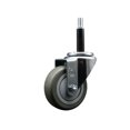 3.5 Inch SS Gray Poly Wheel Swivel 3/4 Inch Expanding Stem Caster SCC ...