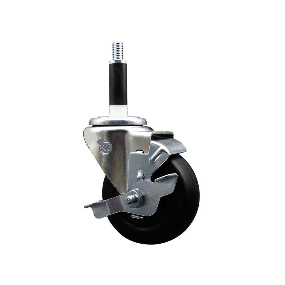 3.5 Inch SS Hard Rubber Swivel 7/8 Inch Expanding Stem Caster with ...