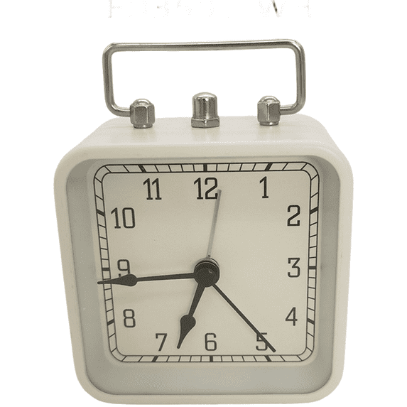 3.5 Inch Square Metal Alarm Clock with Night Light Silent Snooze ...