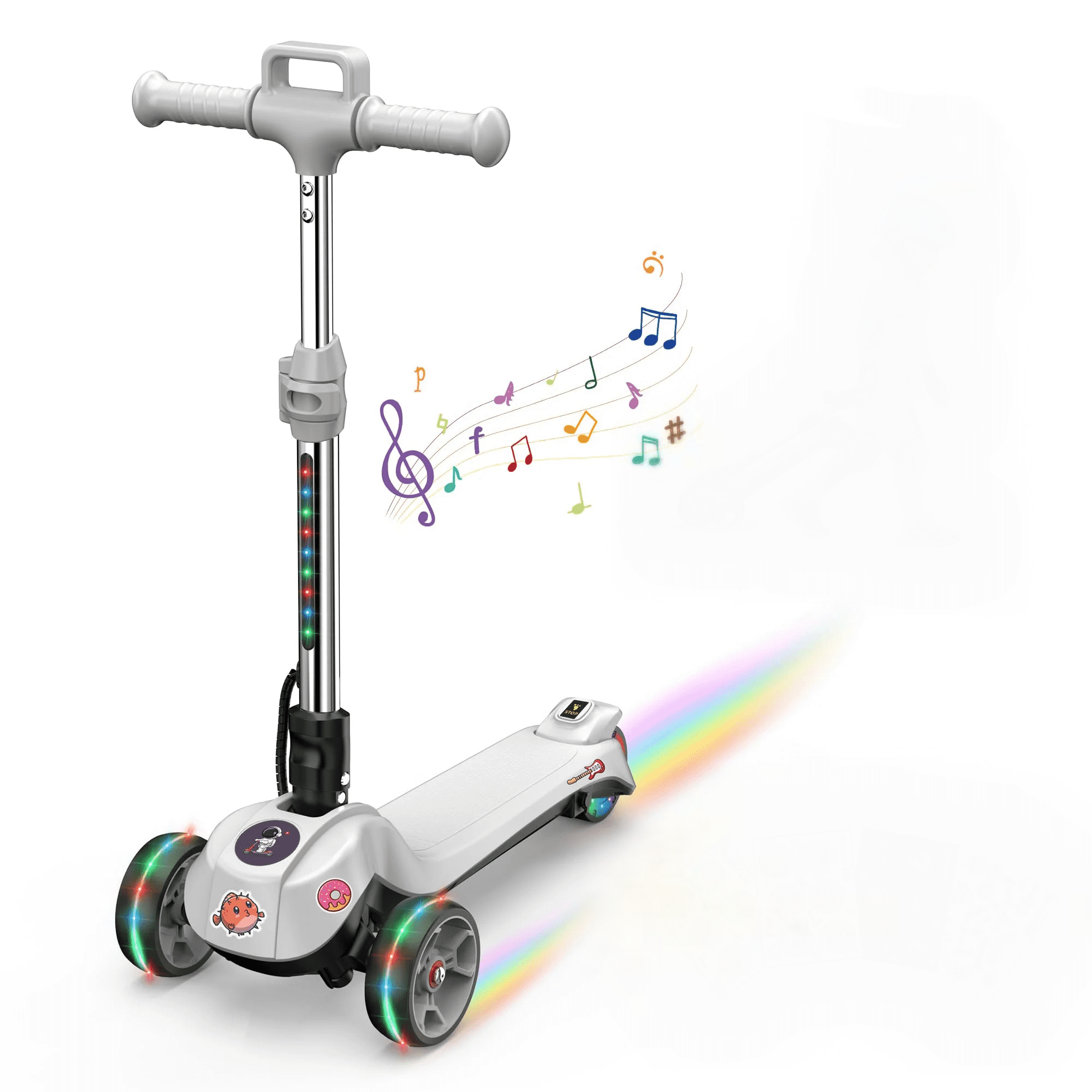 3.5" Kids Scooter with LED Wheel Lights,3 Wheel Kick Scooter for Age 3 ...