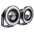 3.5" LED Fog Light Headlight Car Blue Angel Eyes Halo Ring Driving Lamp ...