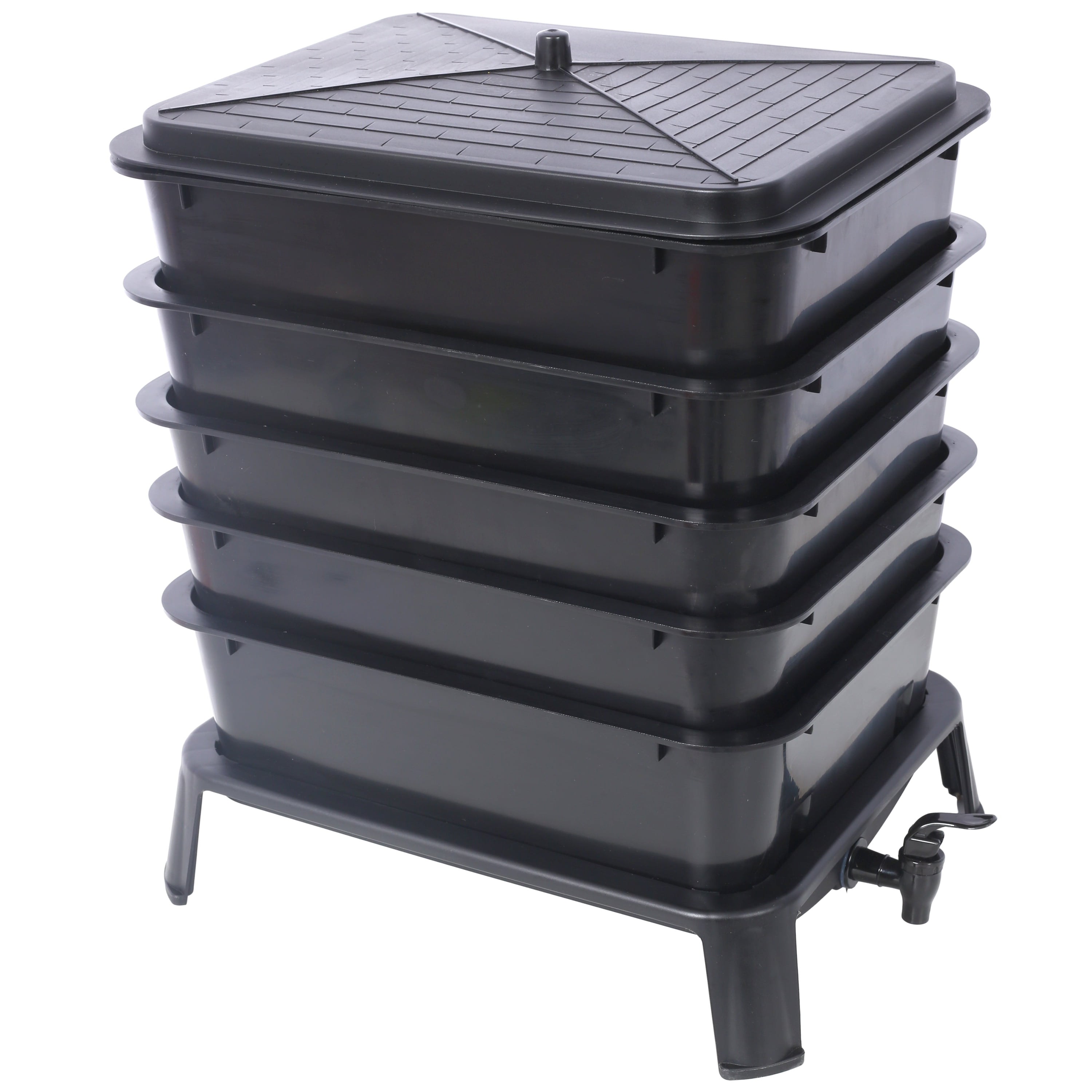 3-5 Layer Worm Compost Bin, 20-65L Worm Composter Kit with Accessories ...
