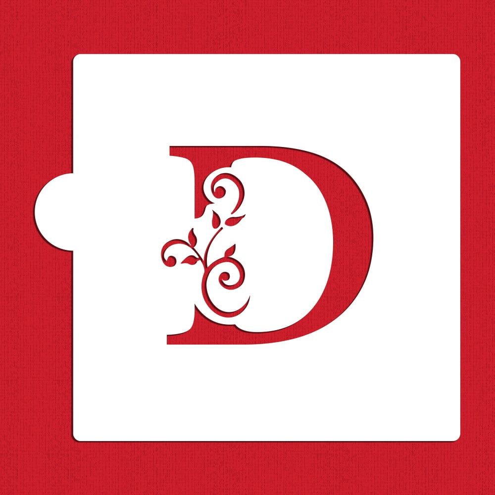 3.5" Ornate Monogram "D" Cake Stencil | C1082D by Designer Stencils ...