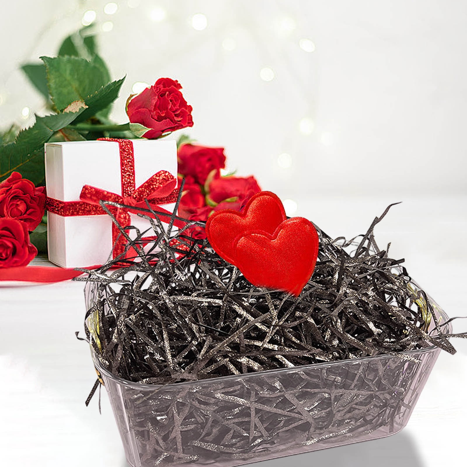 3.5 Oz/100g Valentine's Day Shreded Paper Filler Cut Paper Shred Grass ...