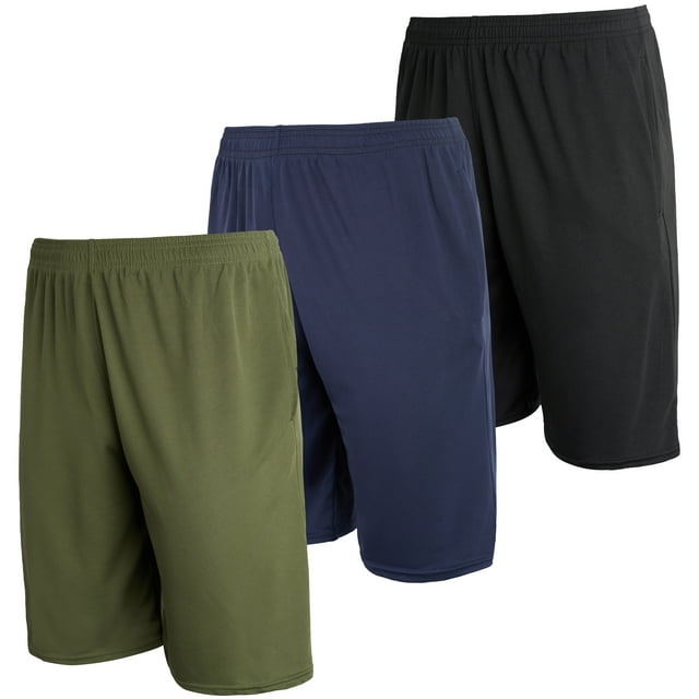 3 & 5 Pack: Men's Mesh Athletic Performance Gym Shorts with Pockets (S ...