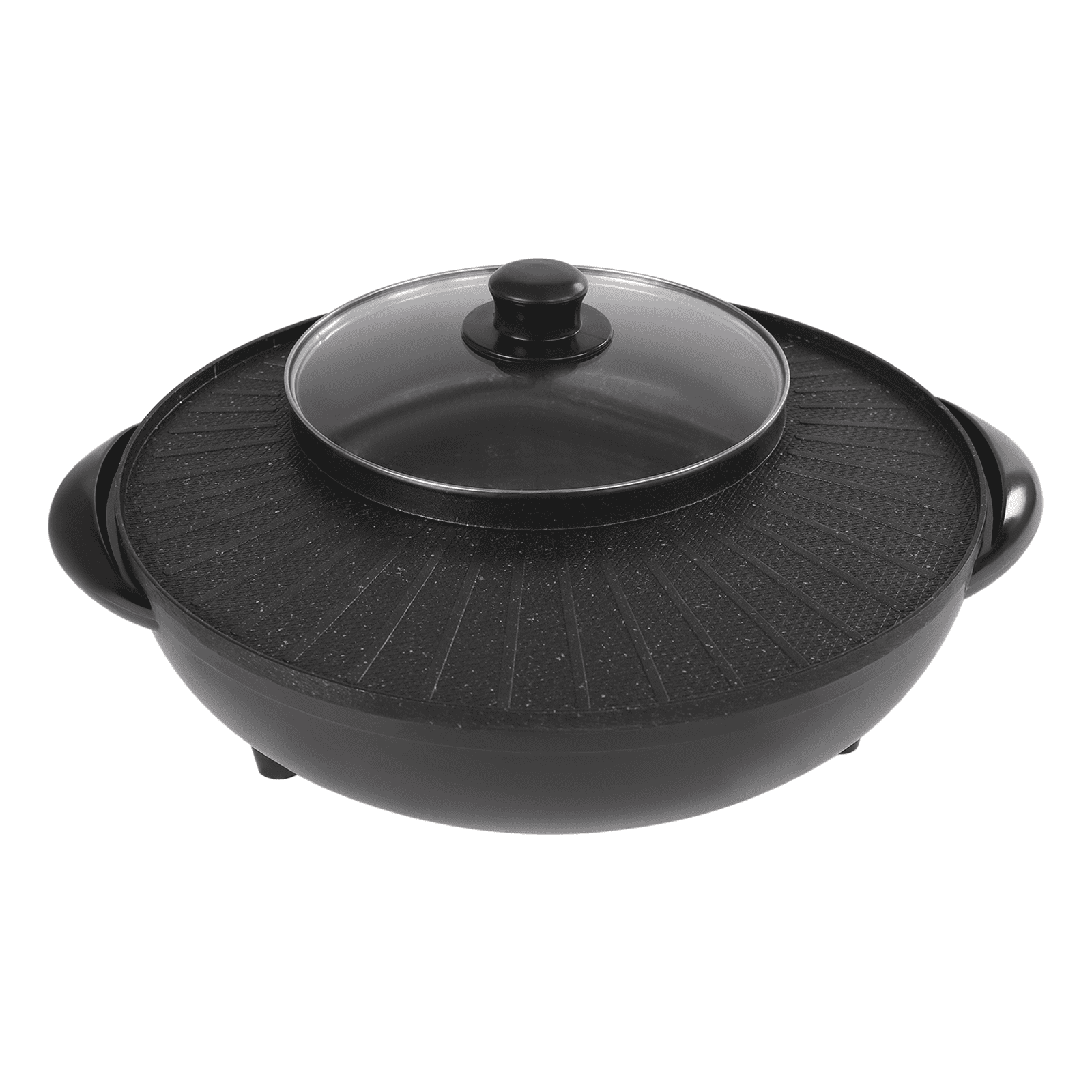 3-5 People 5L/5.28QT Circular Edition Hotpot Grill Combo Indoor BBQ ...