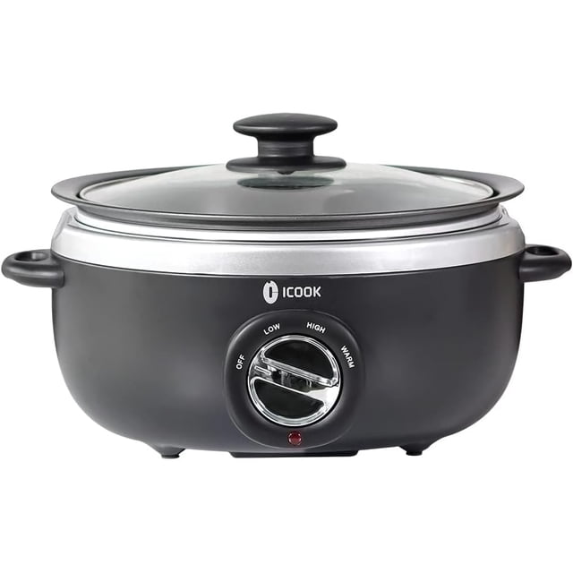 3.5 Quart Slow Cooker, Small Slow Cooker with Transparent Glass Cover ...