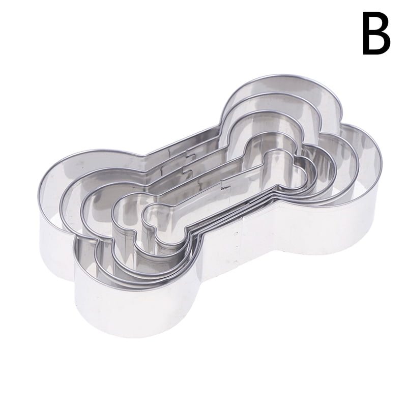 3/5 Sizes Dog Bone Cookie Stainless Steel Cutter Anti-rust Shatterproof ...