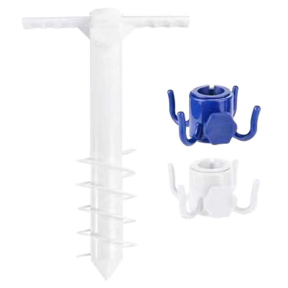 3/5 Spin Beach Umbrella Stand Windproof Inserts Spiral Umbrella Plug ...