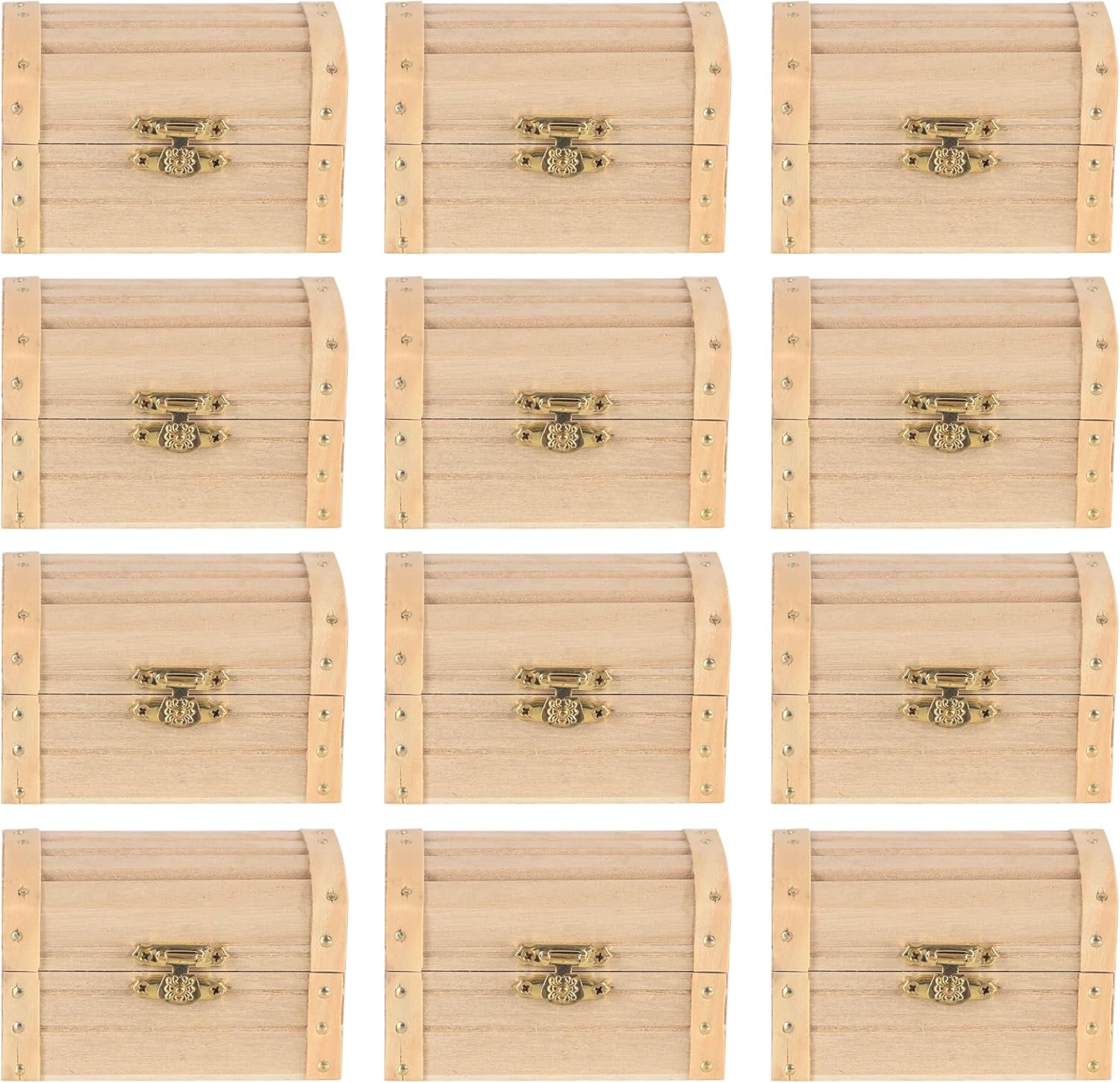 3.5” Unfinished Wood Treasure Chest by None - Ready-to-Decorate Wood ...