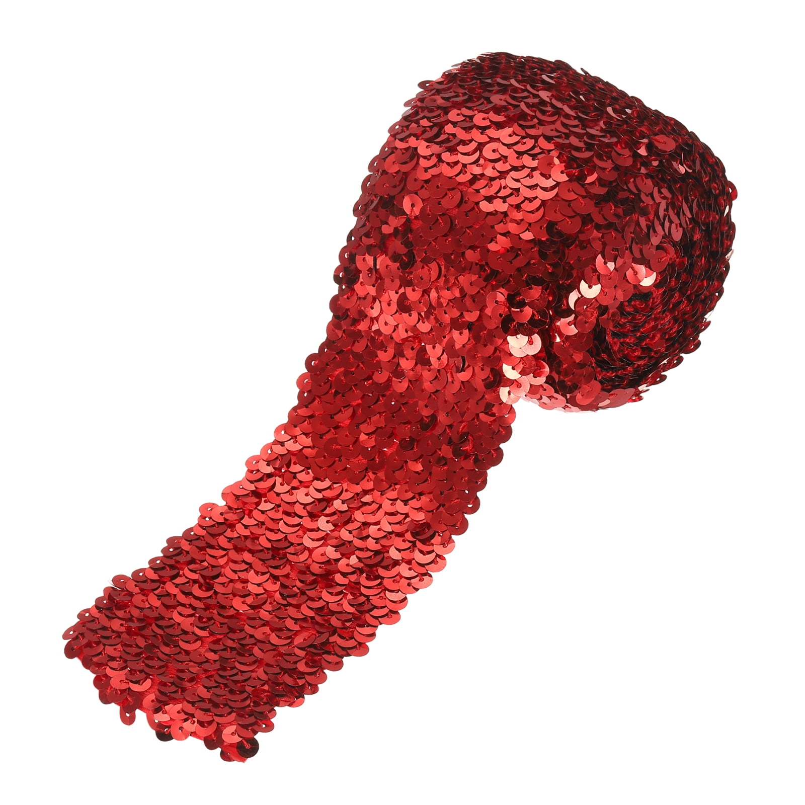 3.5 Yards 3 Inch Elastic Sequins Trim 8 Row Flat Sequin Strip Paillette ...