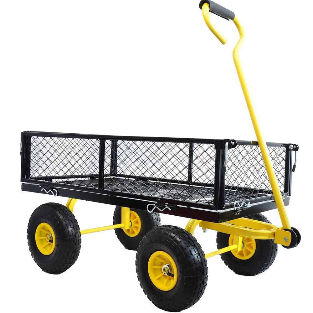 3.5 cu. ft. Outdoor Adjustable Handle Heavy-Duty 600 lbs. Capacity ...