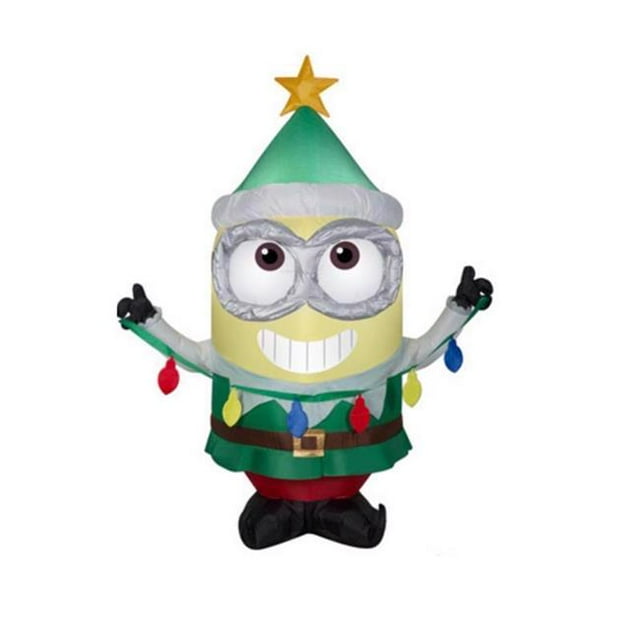 3.5 ft. Bob as Elf Inflatable LED Minions Airblown - Walmart.com