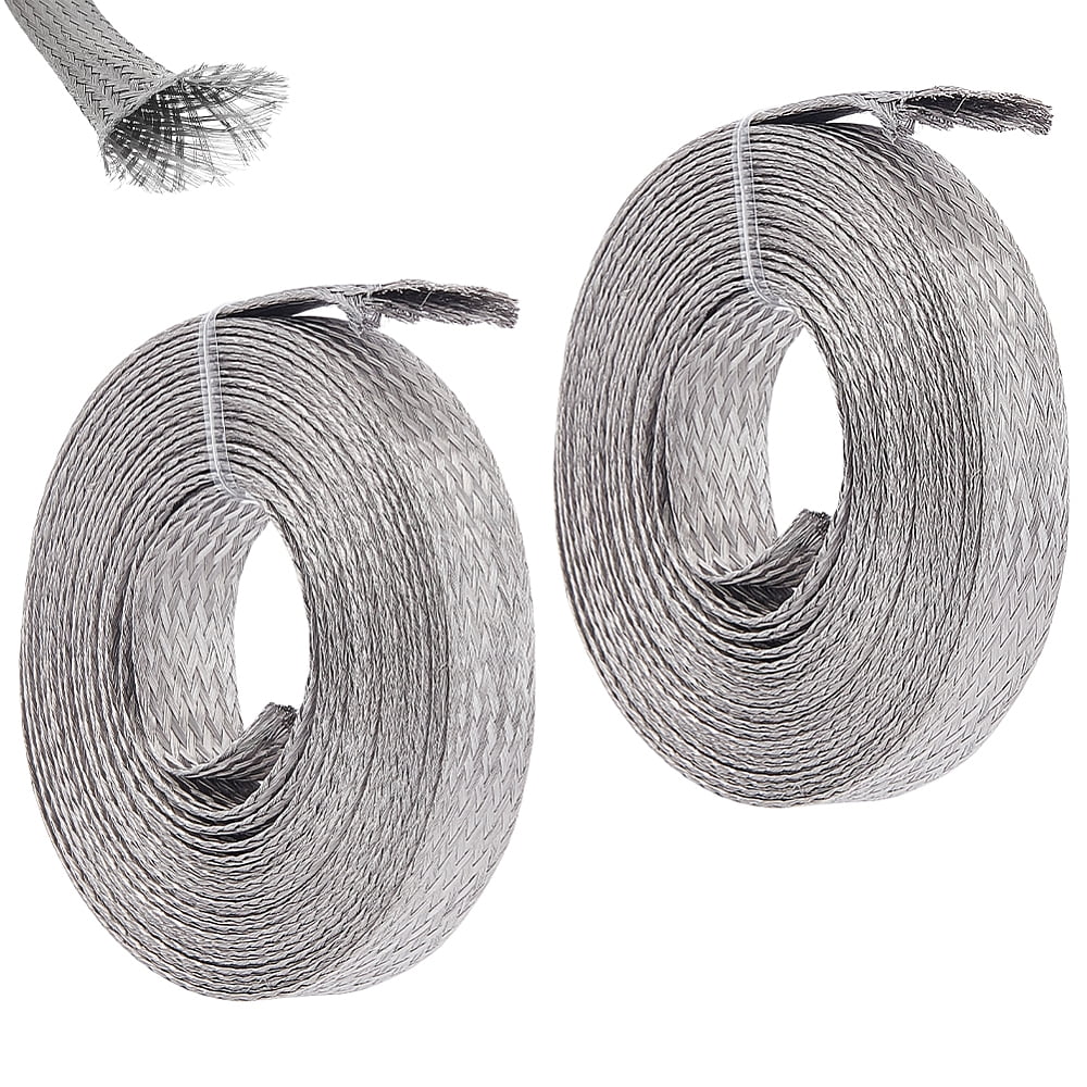 3/5 inch Wide Sleeving Braid Stainless Steel Cable Wire Shielding ...