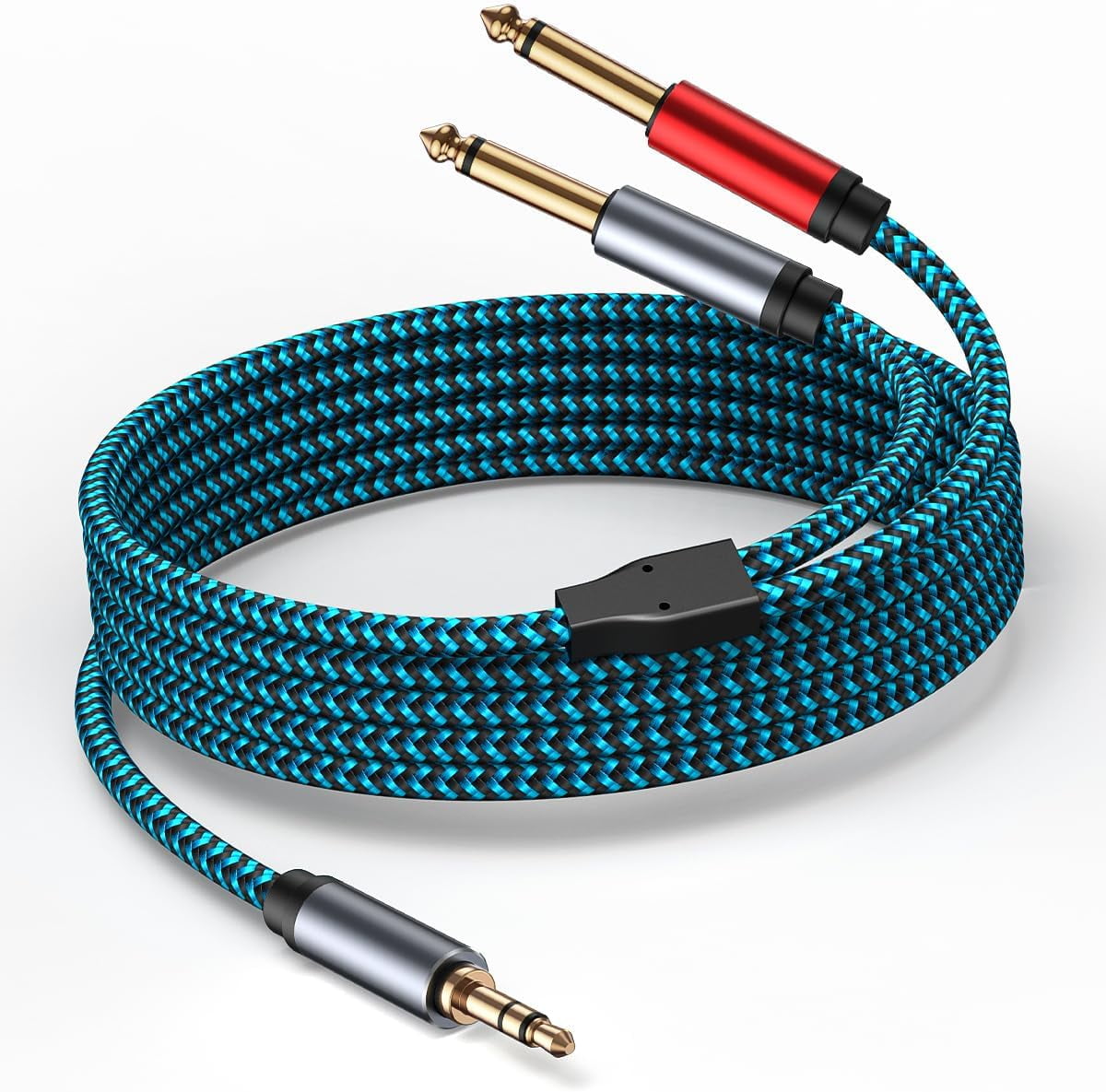 3.5 mm to 2 x 6.35 mm Cable 6.6 ft,1/8 to 1/4 Stereo Cable 3.5mm TRS to ...