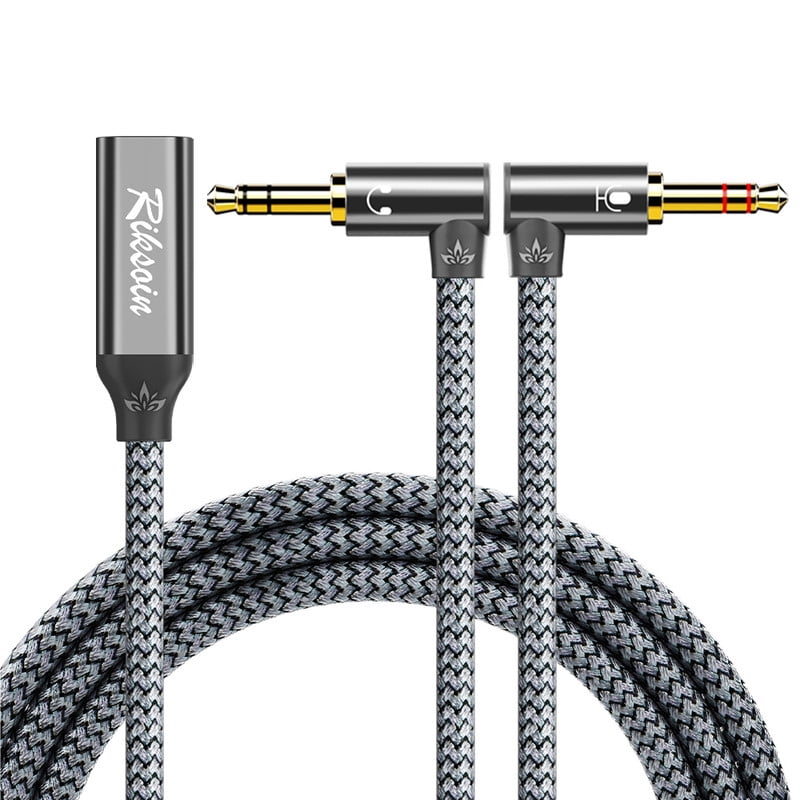 3.5 mm to USB C Aux Adapter, Dual 3.5 Male to Type-C Female Adapter ...