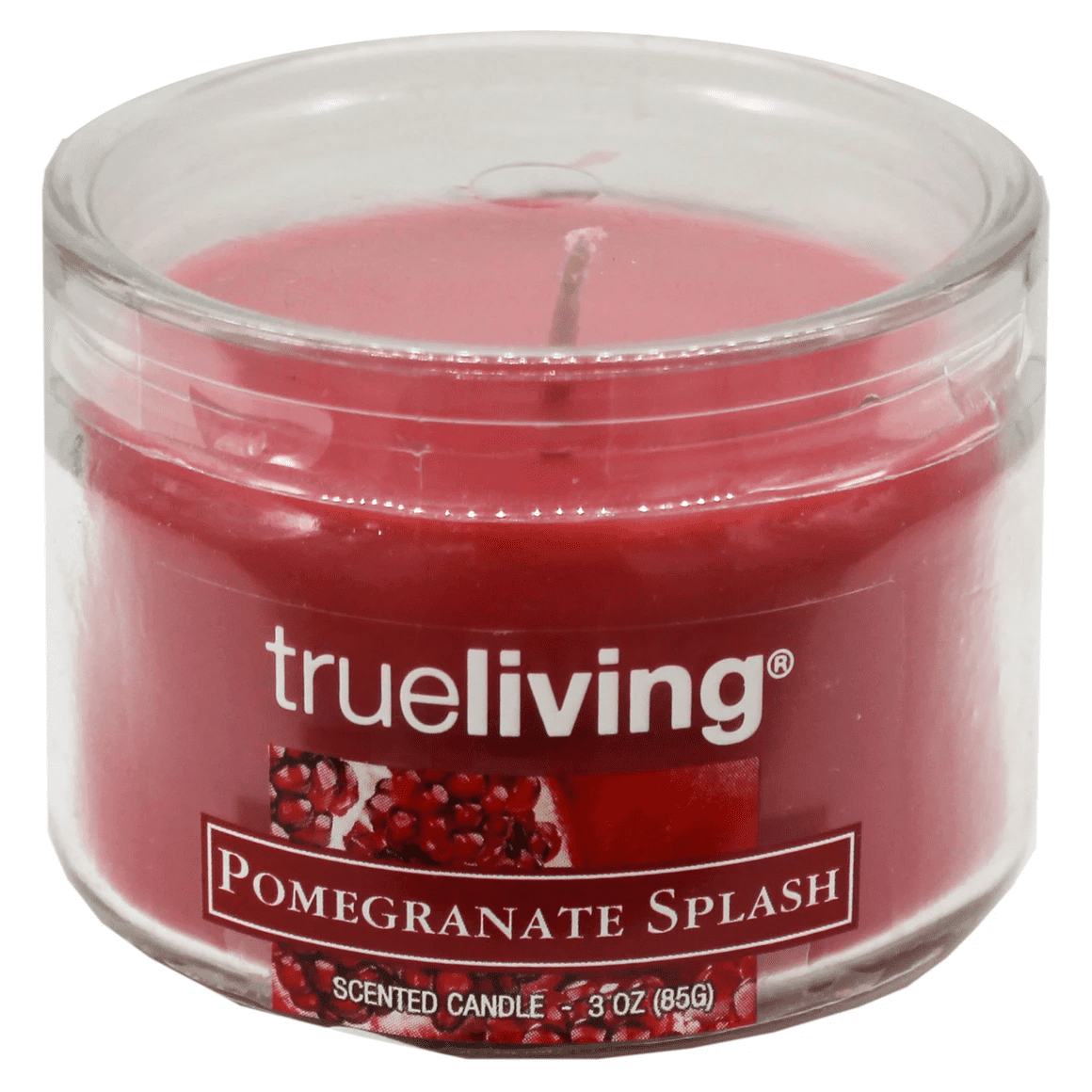 3.5 oz Pomegranate Splash Scented Candle, Mini Single Wick Red Wax ...