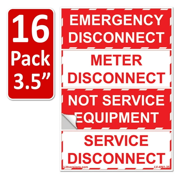 3.5"x 1.25" Emergency Service Meter Disconnect NOT Service Equipment ...