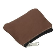 HeroNeo Women Men Leather Coin Purse Card Wallet Clutch Double Zipper ...