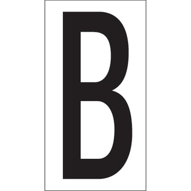 3.50 in. B Vinyl Warehouse Letter Labels, Black & White - Case of 50 ...