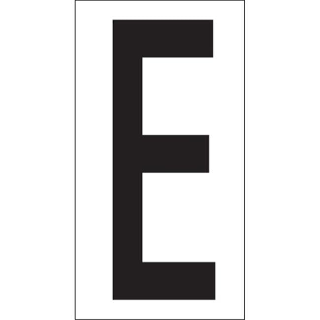 3.50 in. E Vinyl Warehouse Letter Labels, Black & White - Case of 50 ...
