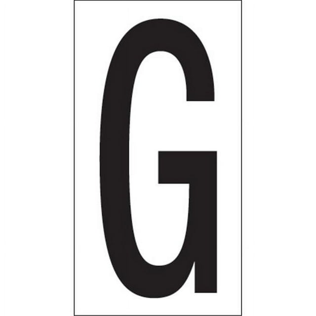 3.50 in. G Vinyl Warehouse Letter Labels, Black & White - Case of 50 ...