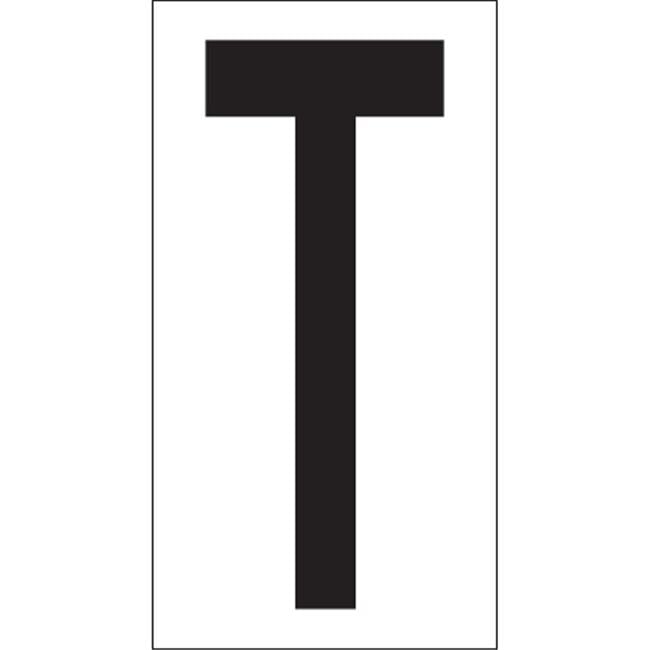 3.50 in. T Vinyl Warehouse Letter Labels - Black & White - Case of 50 ...