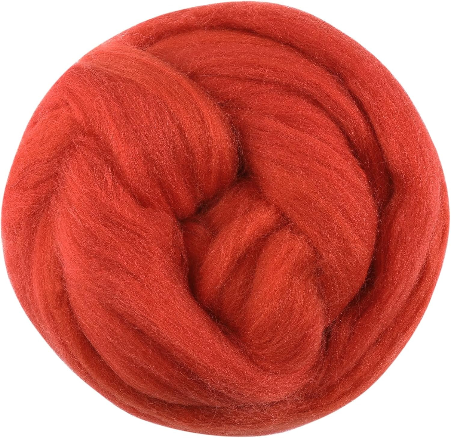 3.53oz Wool Roving Yarn, Fiber Roving Wool Top, Needle Felting Supplies ...