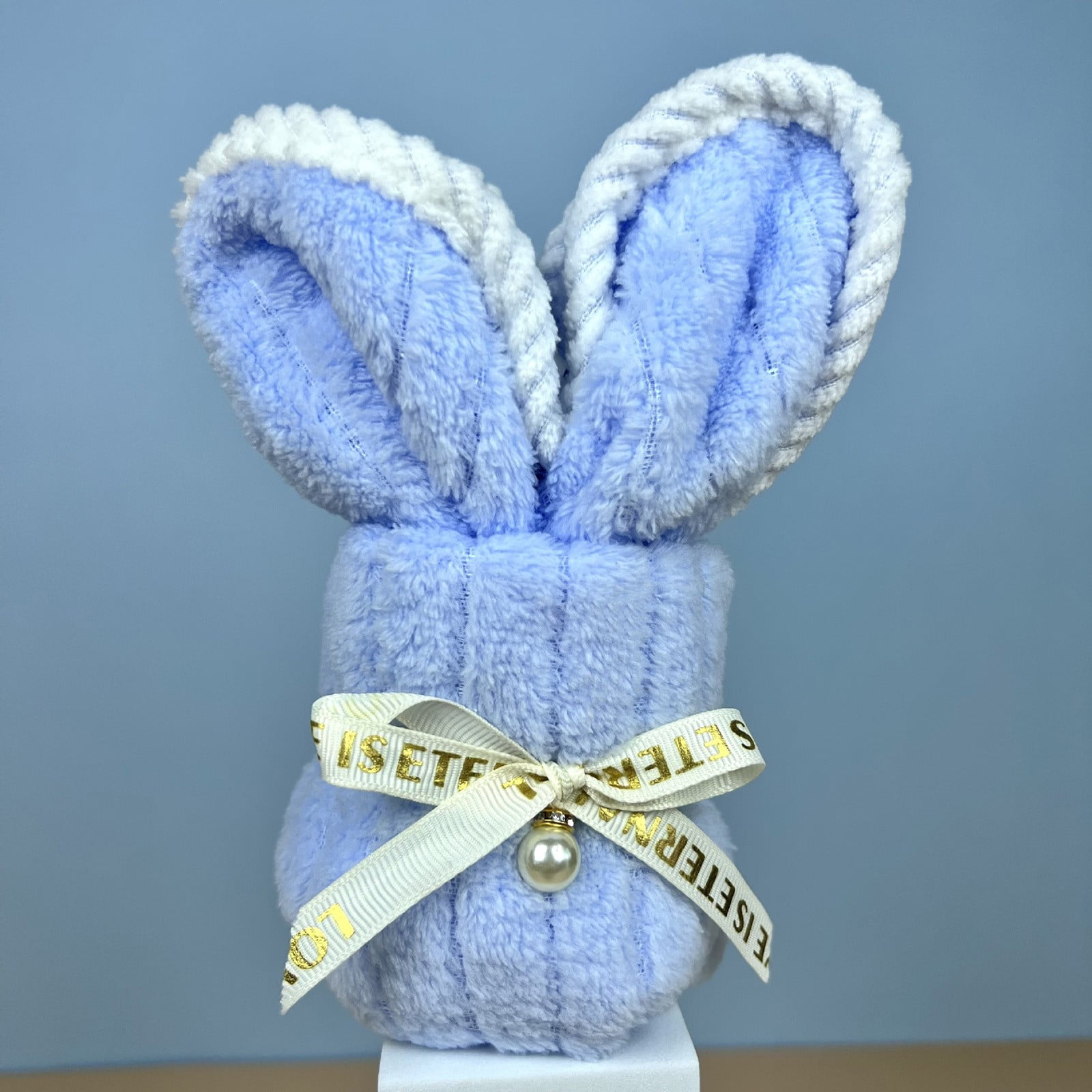 3.54x5.9 Inch Bunny Towels Coral Fleece Hand Towels with Bow Pearl ...