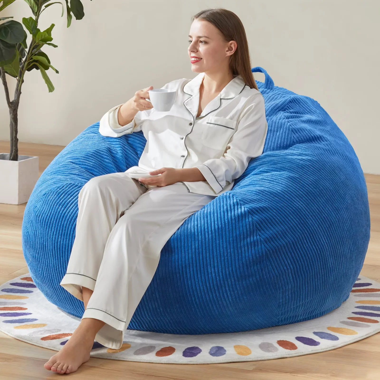 3.5FT Bean Bag Chair Adult Bean Bag Chair Large Bean Bag Chair with ...