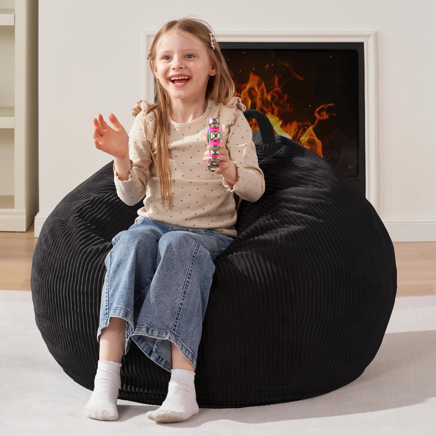 3.5FT Bean Bag Chair: Teardrop Bean Bags with Memory Foam Filled ...