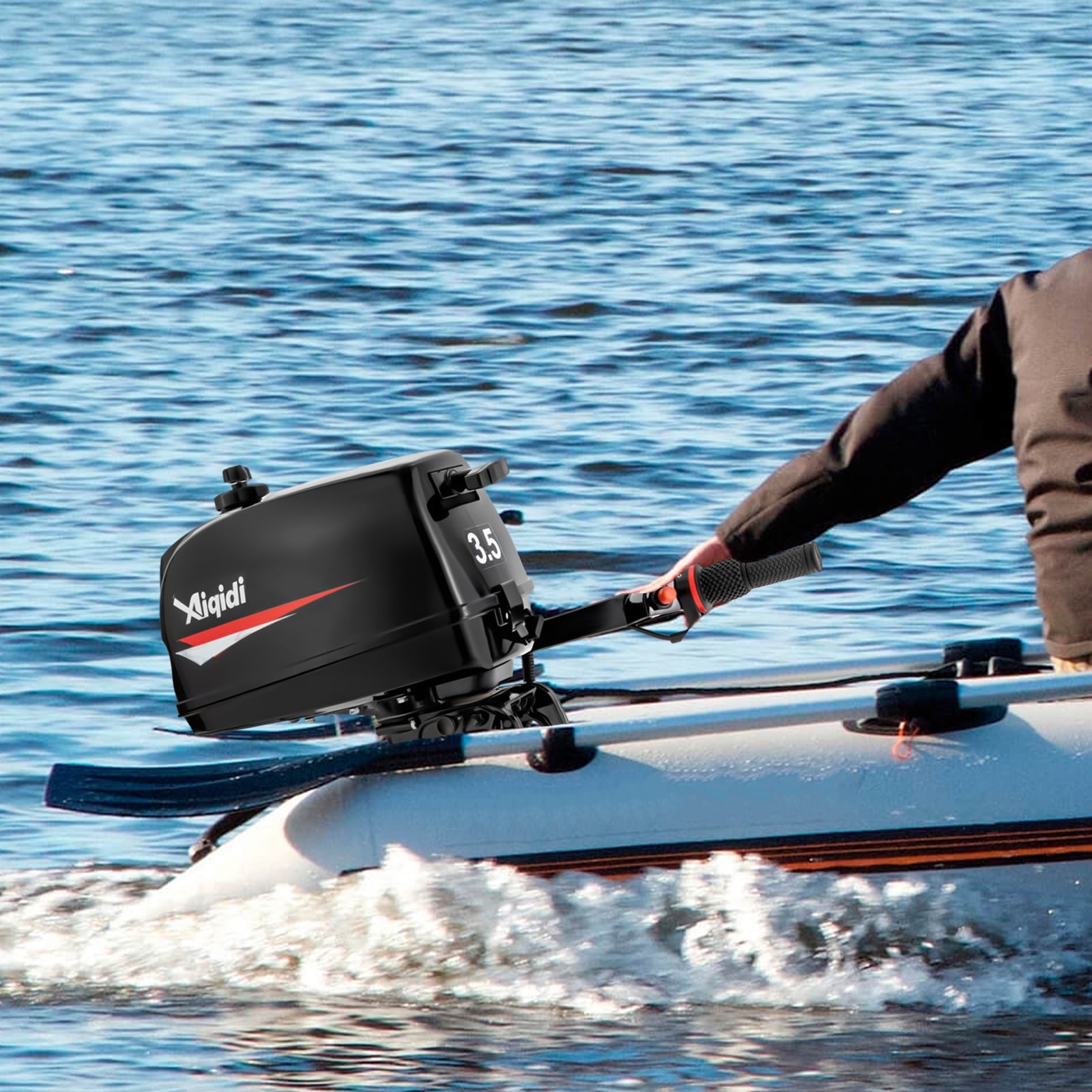 3.5HP 2-Stroke Outboard Motor - Compact & Powerful with Manual Start ...